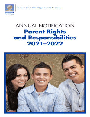 Fillable Online annual notice to parents - Marin County Office of ...