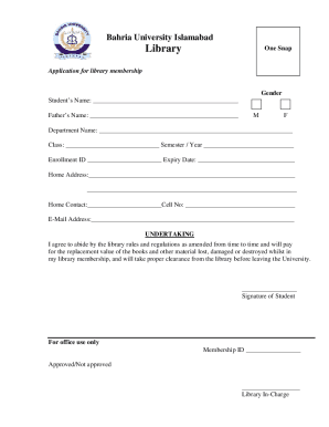 Fillable Online bahria edu Student Membership form Islamabad Campus.doc ...