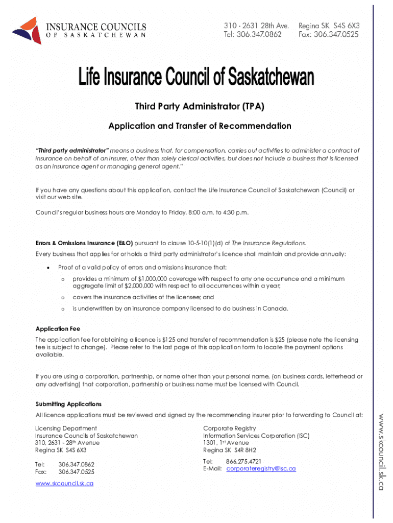 Fillable Online THIRD PARTY ADMINISTRATOR AGREEMENT (Hereinafter ... Fax Email Print - pdfFiller