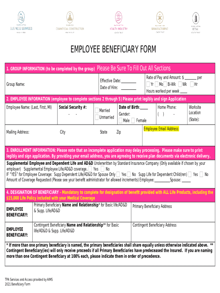 Designation of Beneficiary (Unpaid Compensation of ... - OPM Doc ...