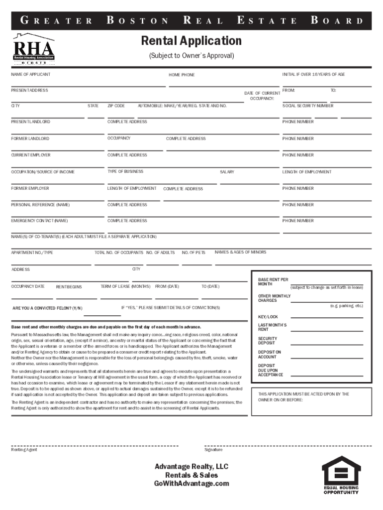 Fillable Online Online Rental Application Form Template Fax Email Print ...