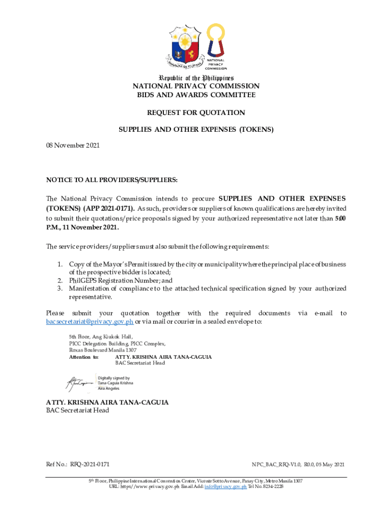 Fillable Online REQUEST FOR QUOTATION PREVENTIVE MAINTENANCE ... Fax ...