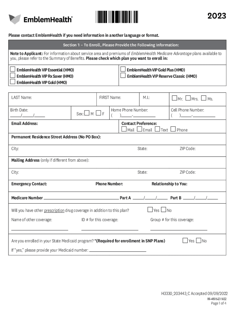 Fillable Online Formulario de solicitud de inscripcin individual para ...