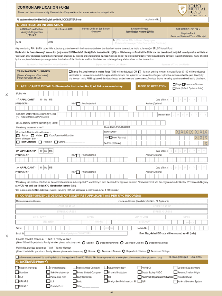 Fillable Online COMMON TRANSACTION FORM - Systematix Group Fax Email ...