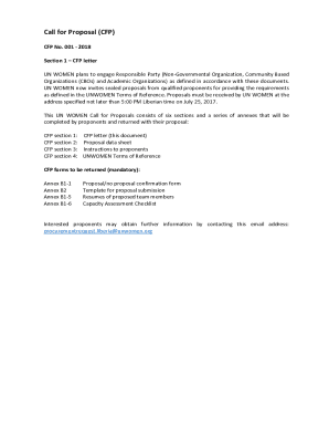 Fillable Online Procurement Notices - 43344 - Call for Proposal (CFP) - Ending Fax Email Print ...