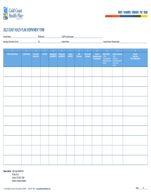 Fillable Online Claims - Gold Coast Health Plan Fax Email Print - pdfFiller