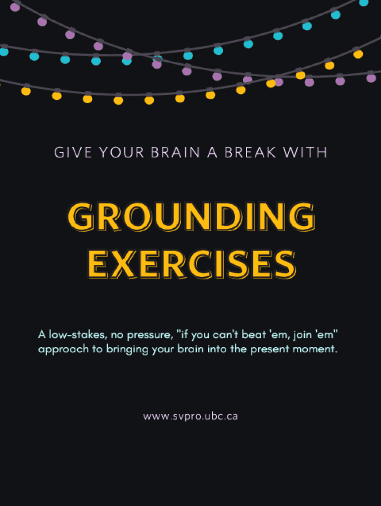 Fillable Online GROUNDING EXERCISES - Squarespace Fax Email Print - pdfFiller