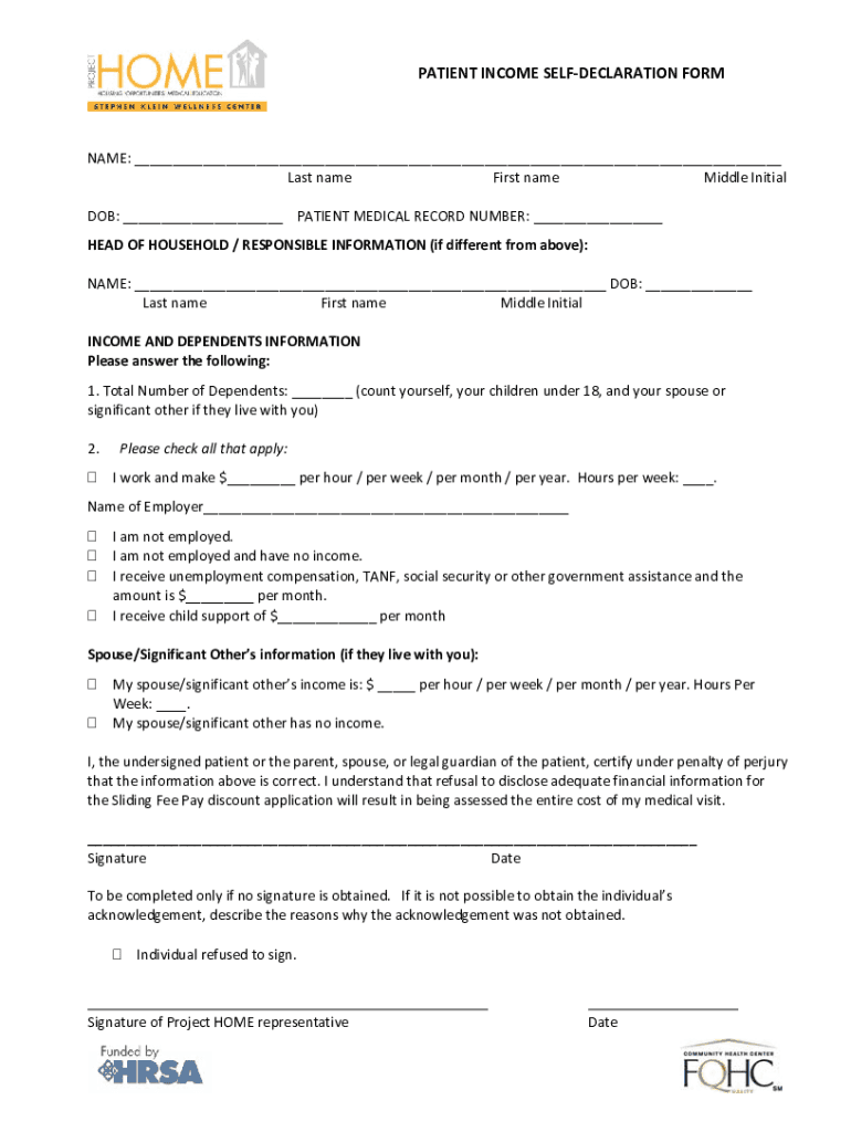 Fillable Online Declaration of Income - New York State Department of ...