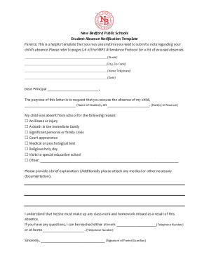 Fillable Online District Forms - New Bedford Public Schools Fax Email Print - pdfFiller