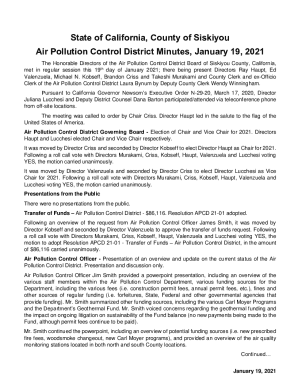 Fillable Online The Honorable Directors of the Air Pollution Control ...