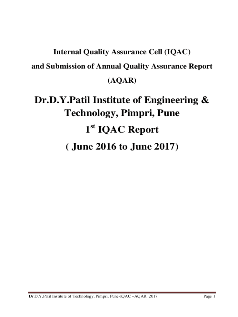 Fillable Online engg dypvp edu Internal Quality Assurance Cell (IQAC ...