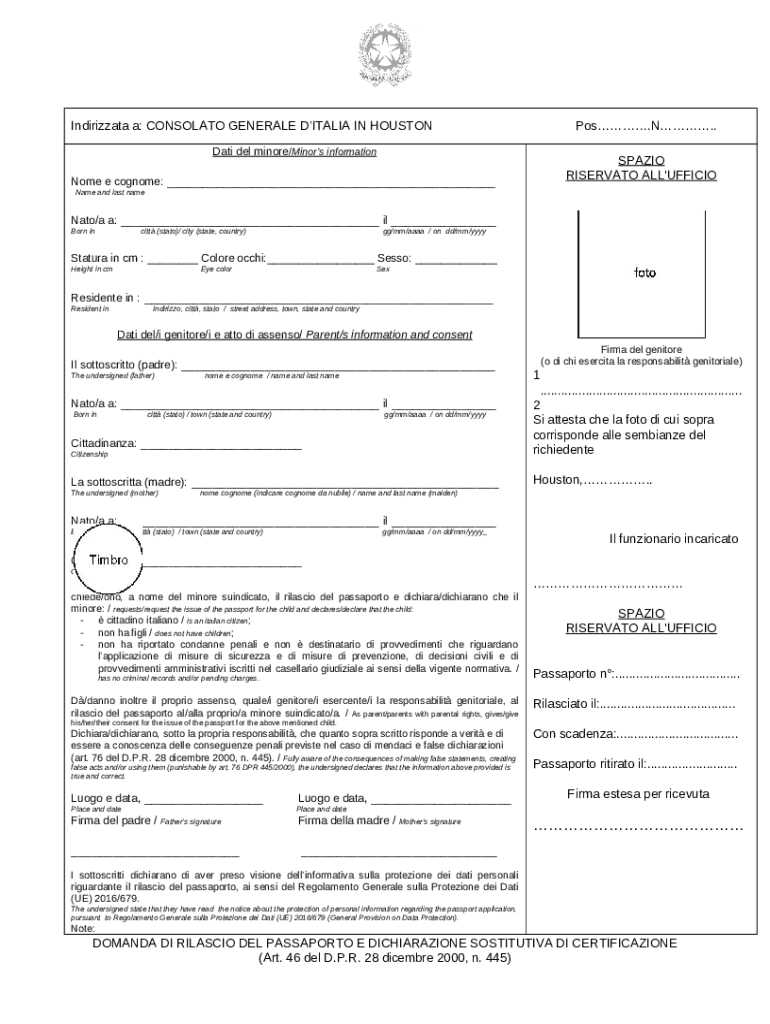 passaportomodulo2018minore.doc italian passport minors.doc Doc Template ...