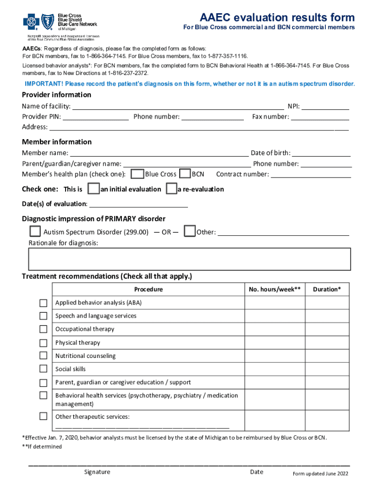 Fillable Online Prior Authorization for Adaptive Behavioral Treatment for Autism Fax Email Print ...