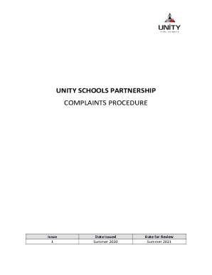 Fillable Online unity schools partnership (formerly samuel ward academy Fax Email Print - pdfFiller