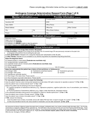 Fillable Online Coverage Determination Request Form - Medicare Fax ...