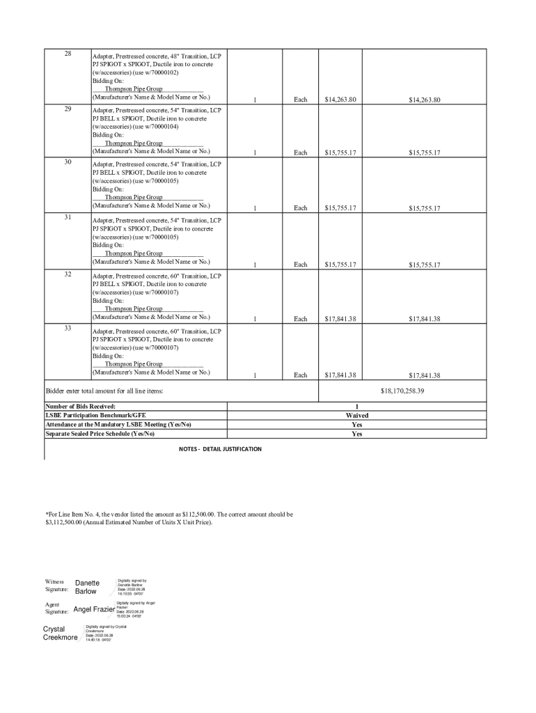 Fillable Online Ductile Iron Pipe and Fittings - Augusta County Service ...