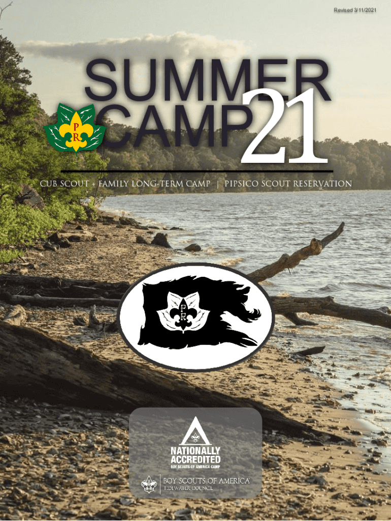 Fillable Online CUB SCOUT + FAMILY LONG-TERM CAMP PIPSICO SCOUT RESERVATION Fax Email Print ...