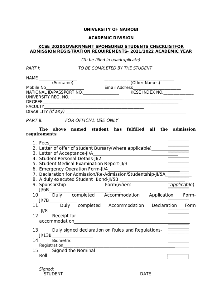 Application for University and College Placement for ... - Kuccps ...