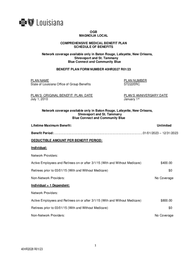 Fillable Online info groupbenefits Benefit Plan Form Number 40hr2027 ...