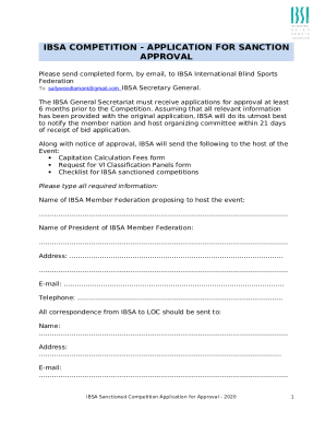 Sanction Application Doc Template | pdfFiller