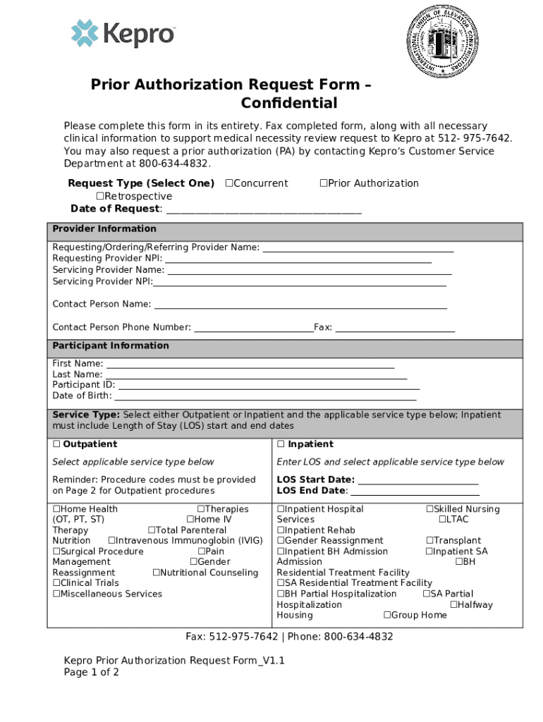 Prior Authorization Request - Bright HealthCare Doc Template | pdfFiller