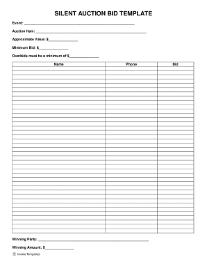 Fillable Online Silent-Auction-Bid-Sheet-Template.pdf Fax Email Print ...