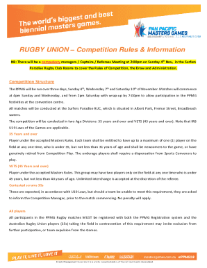 Fillable Online Basic rugby rules - made easy : own pace : confident ...