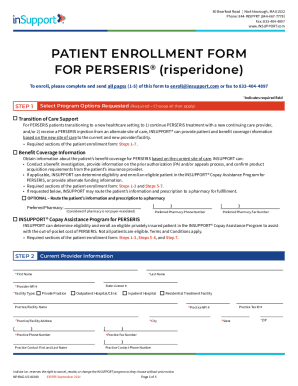 Fillable Online Samples and ResourcesPERSERIS () HCP Fax Email Print ...
