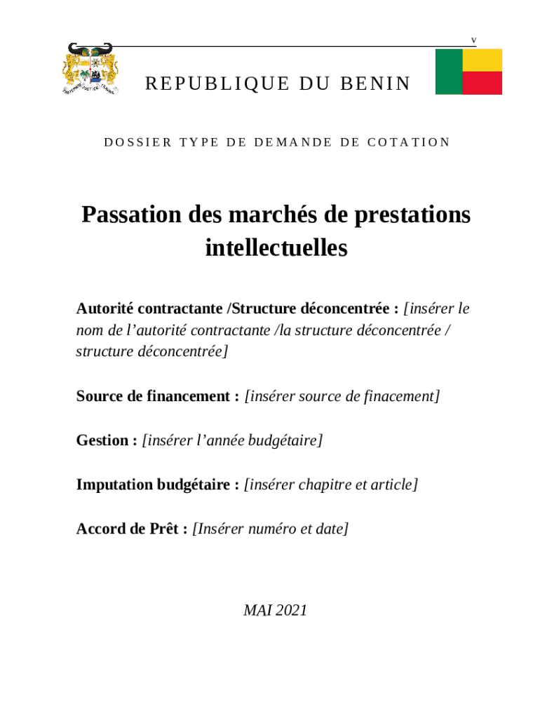 DOCUMENTS-TYPES DE PASSATION DES MARCHES ... Doc Template | pdfFiller