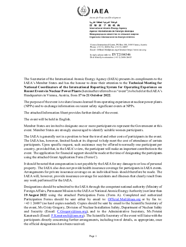 Fillable Online The Secretariat of the International Atomic Energy ... - TENMAK Fax Email Print ...