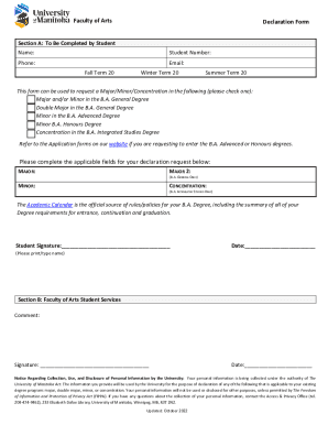 Fillable Online Declaration Form Please complete the applicable fields for ... Fax Email Print ...