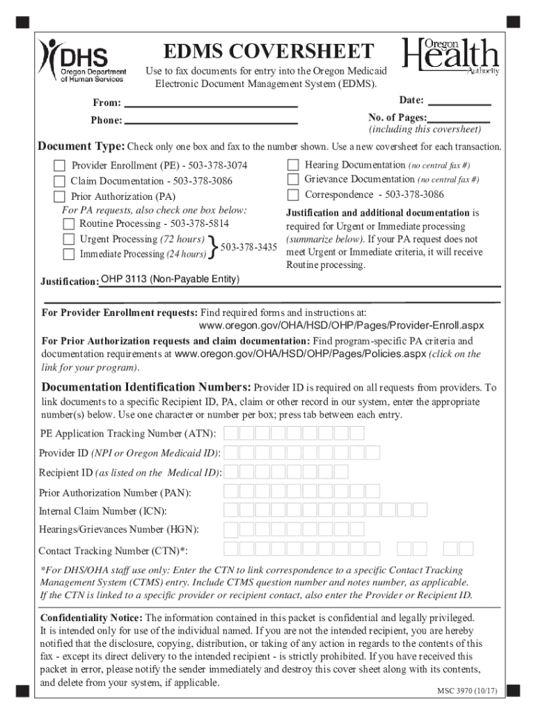 Fillable Online Edms Cover Sheet - Fill Online, Printable, Fillable ...