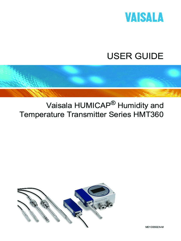 Fillable Online Vaisala HUMICAP Humidity and Temperature Transmitter ...