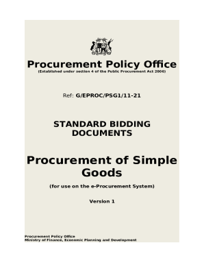 Public Procurement Policy for Micro and Small Enterprises ... - ppo govmu Doc Template | pdfFiller