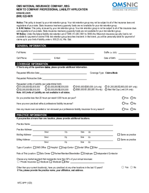 Fillable Online (NAIC UNIFORM) Risk Retention Group Registration Form ...