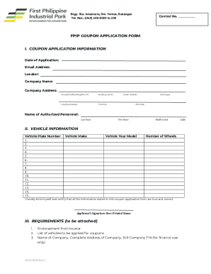 Fillable Online FPIP VEHICLE STICKER APPLICATION FORM (EMPLOYEES) I ...