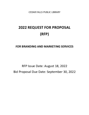 Fillable Online 2022 REQUEST FOR PROPOSAL (RFP) Fax Email Print - pdfFiller
