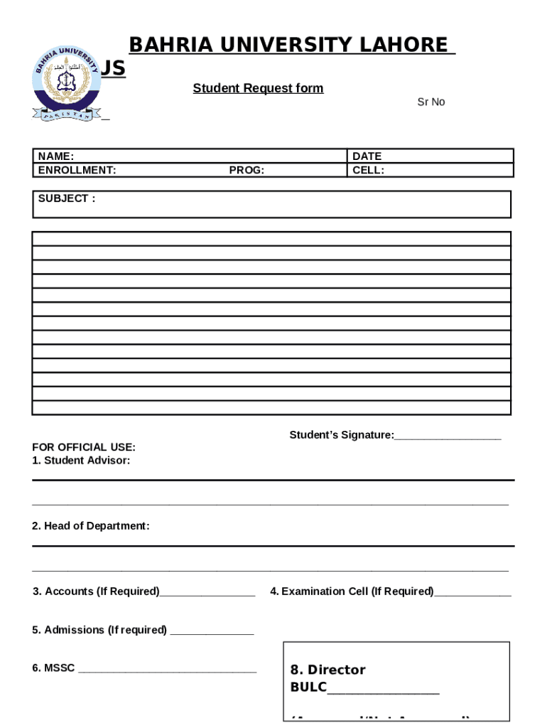 s - Bahria University Doc Template | pdfFiller