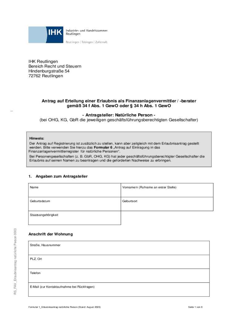 Fillable Online Checkliste: Antrag auf Erteilung einer Erlaubnis nach34 d I S Fax Email Print ...