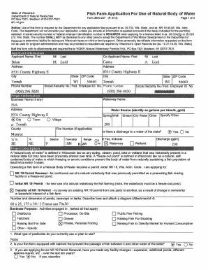 Fillable Online dnr wisconsin Department of Natural Resources Forms and ...
