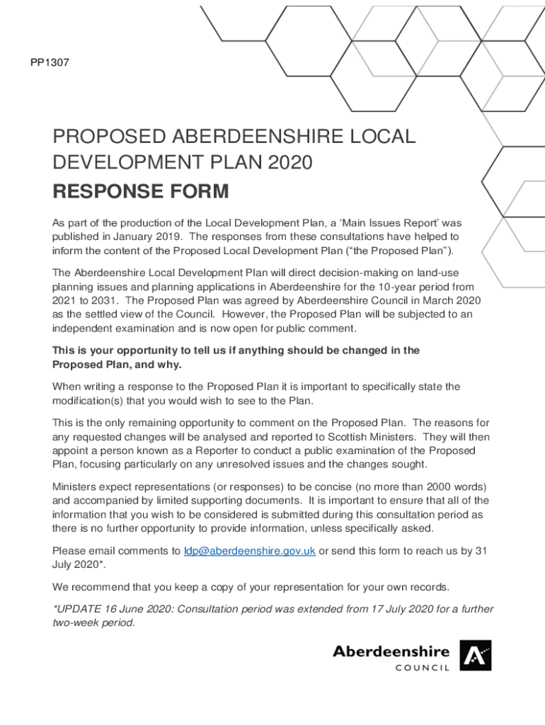 Fillable Online online aberdeenshire gov DEVELOPMENT PLAN SCHEME 2022 - Aberdeen City Council ...