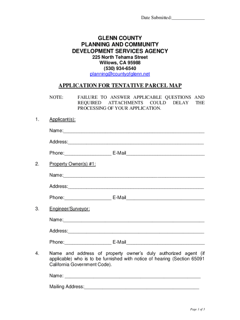 Fillable Online ENVIRONMENTAL INFORMATION FORM.pdf - County of Glenn ...
