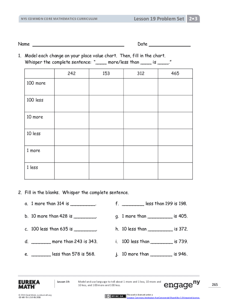 Fillable Online Eureka Math - Grade 2, Module 3 Student FileA Fax Email ...