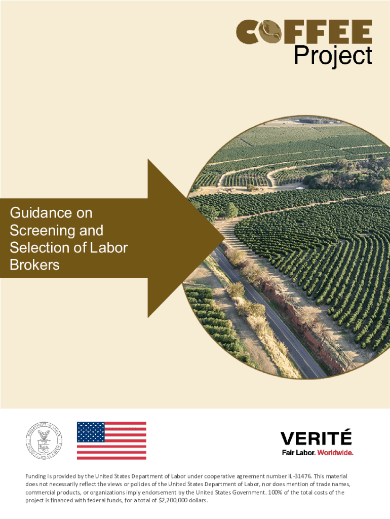 Fillable Online Guidance on Screening and Selection of Labor Brokers ...