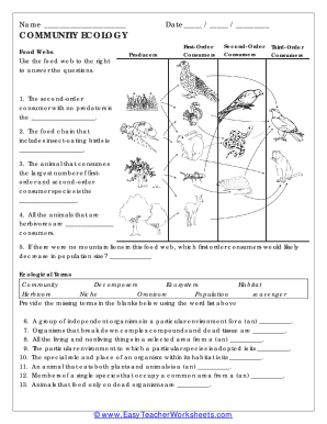 Fillable Online COMMUNITY ECOLOGY Fax Email Print - pdfFiller
