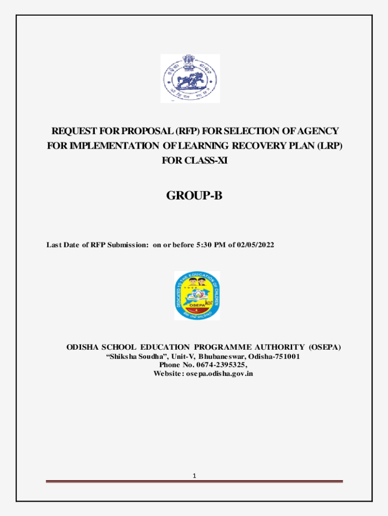 Fillable Online odisha school education programme authority - OSEPA Fax ...