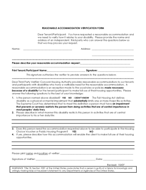 Fillable Online Reasonable Accommodation/Modification Request Packet ...