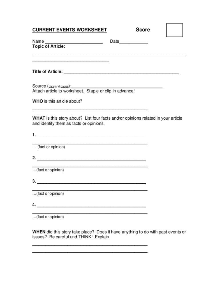Fillable Online Copy of Current Events Worksheet.docx - Name: Keyairra ...