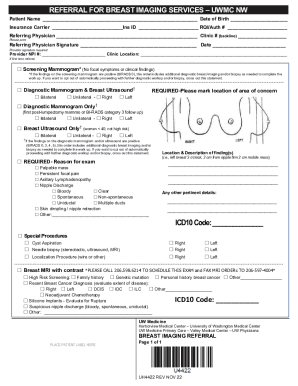 Fillable Online RADIOLOGY ORDER FORM - UW Medicine Fax Email Print ...