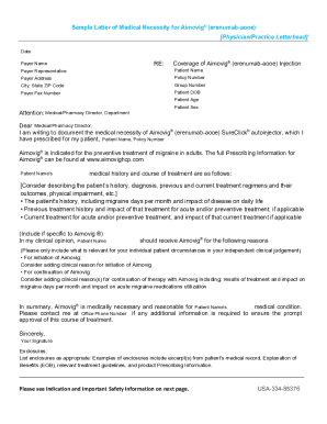 Fillable Online Sample Letter of Medical Necessity for ... Fax Email ...